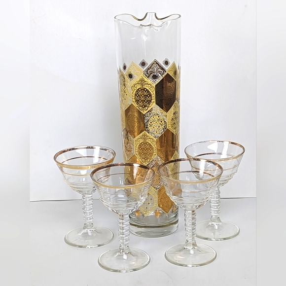 Cera | Dining | Cera Ned Harris Glass Mcm 22k Pineapple Cocktail ...